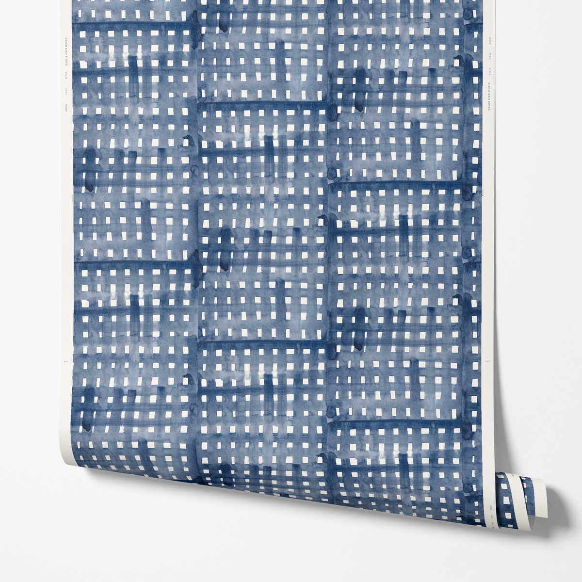 Check Indigo Wallpaper – Color Kind Studio